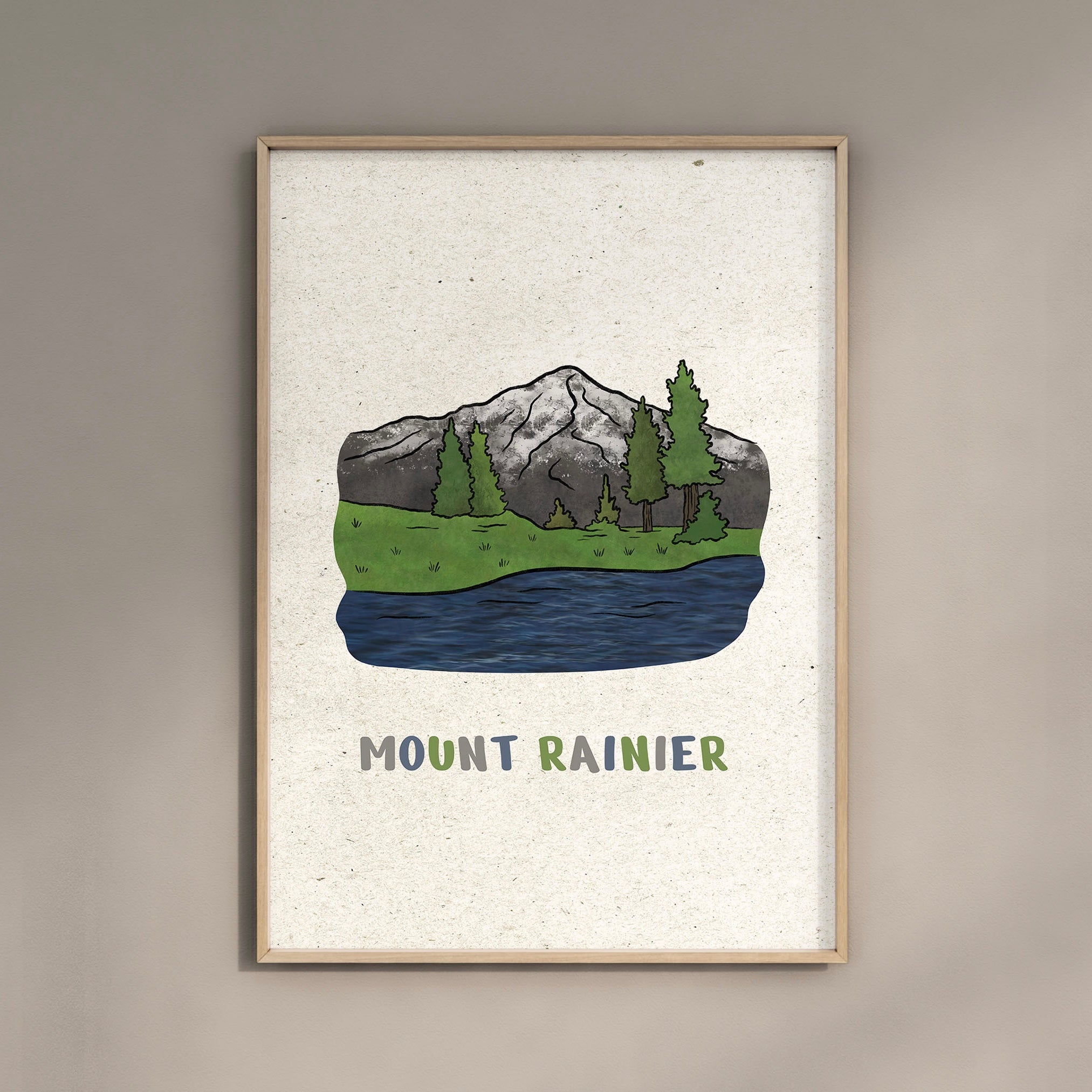 Mount Rainier National Park Nursery Poster – The Parks Brand