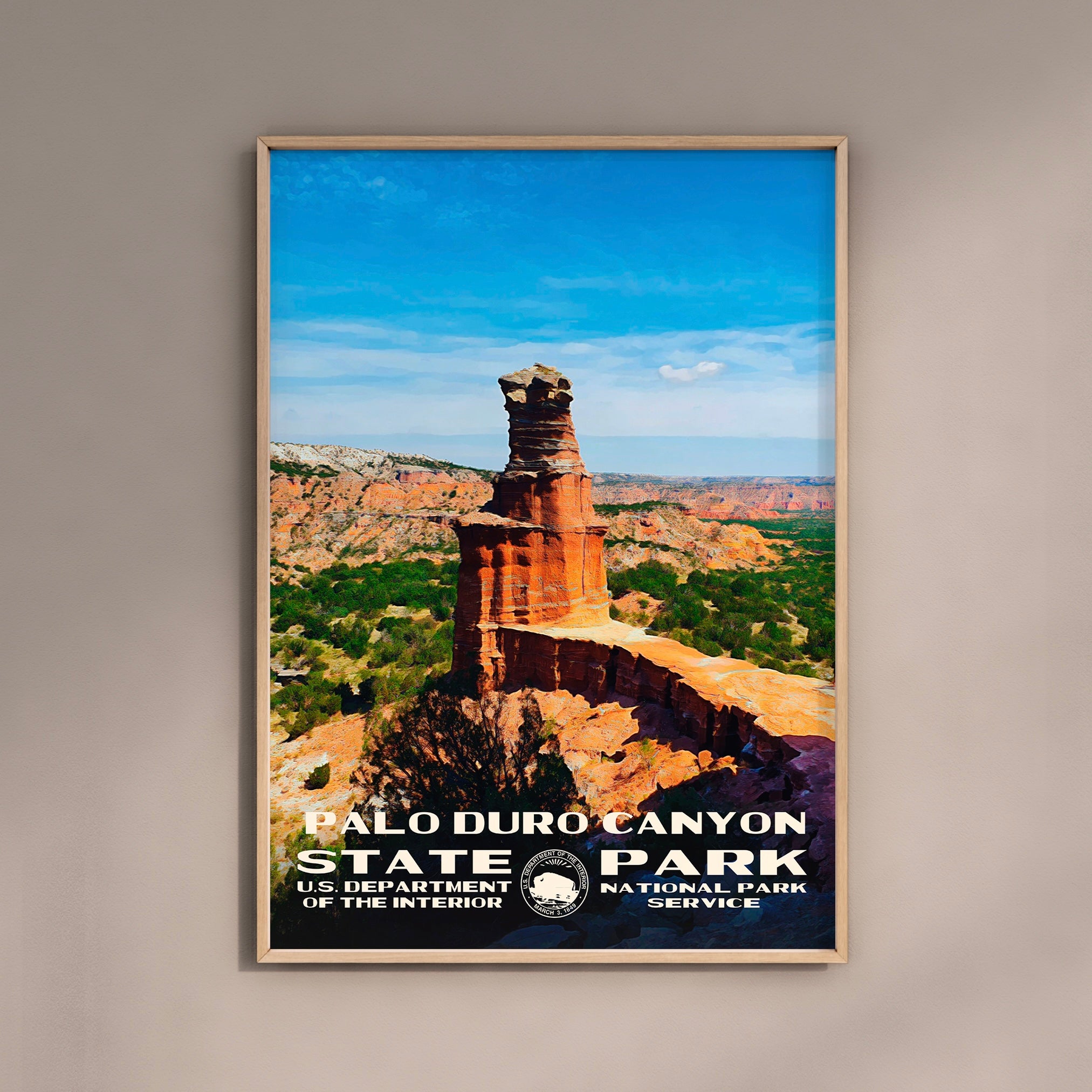 Palo Duro Canyon State Park Poster WPA Style – The Parks Brand
