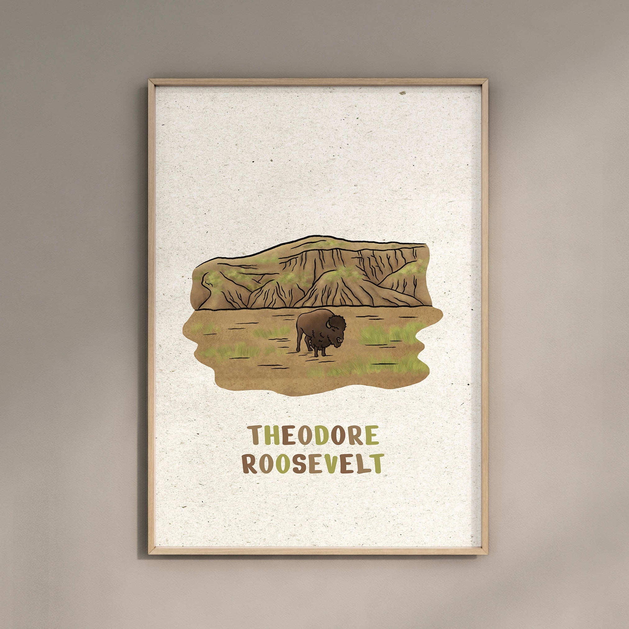 Theodore Roosevelt National Park Nursery Poster – The Parks Brand
