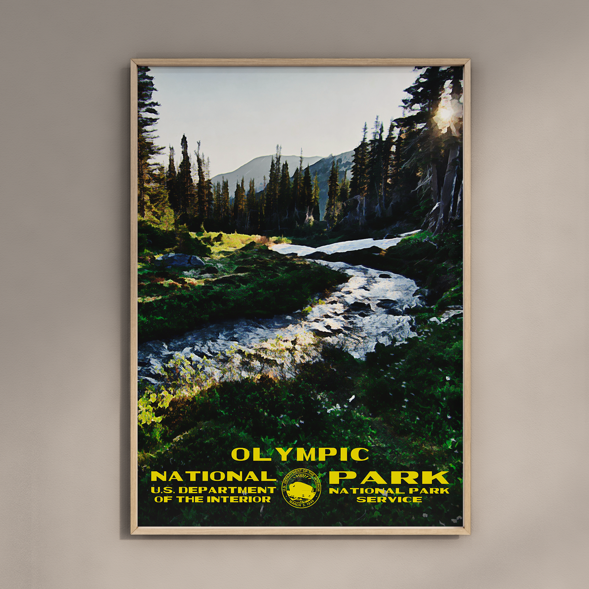 Olympic National Park Poster WPA Style – The Parks Brand
